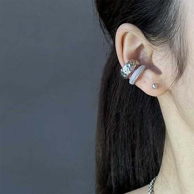 French light luxury double-layer non-pierced ear bone clip ear clip for ...