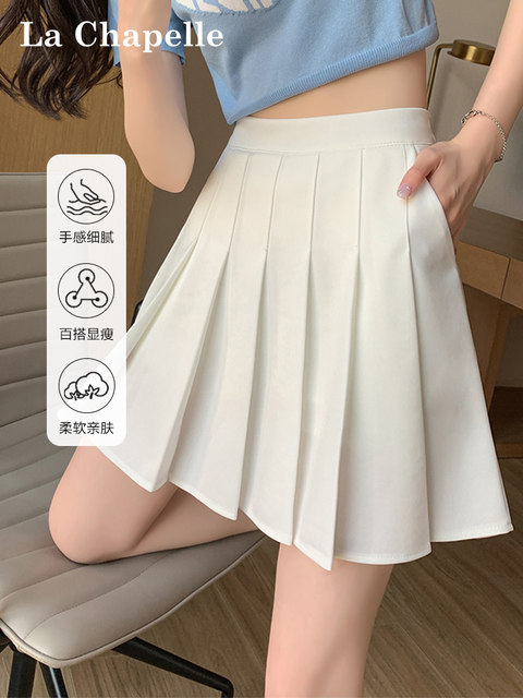 La Chapelle High-Waisted Pleated Skirt for Women, 2025 Summer New Style ...
