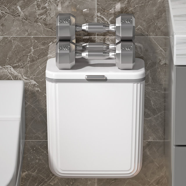 Bathroom sanitary bucket wall-mounted household with lid 2024 new small ...