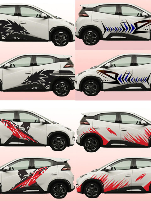 Suitable for BYD Seagull car stickers, dolphin line decoration, cute ...
