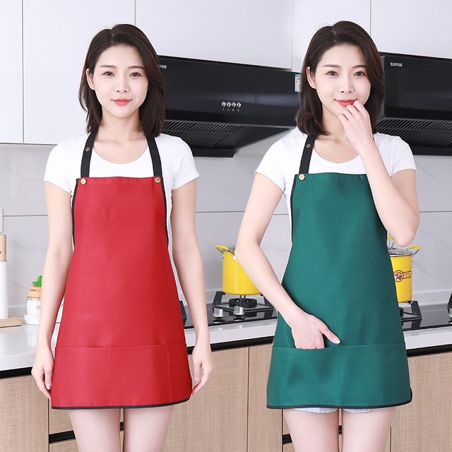 Small apron for women, fashionable kitchen household pure cotton ...