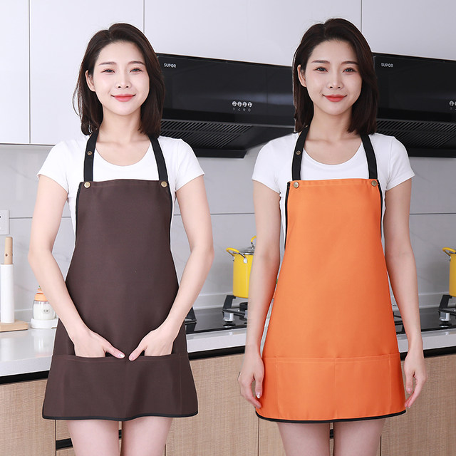 Small apron for women, fashionable kitchen household pure cotton ...