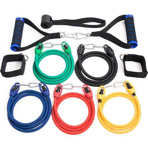 Plastic rope fitness tension rope set Men's strength training home ...