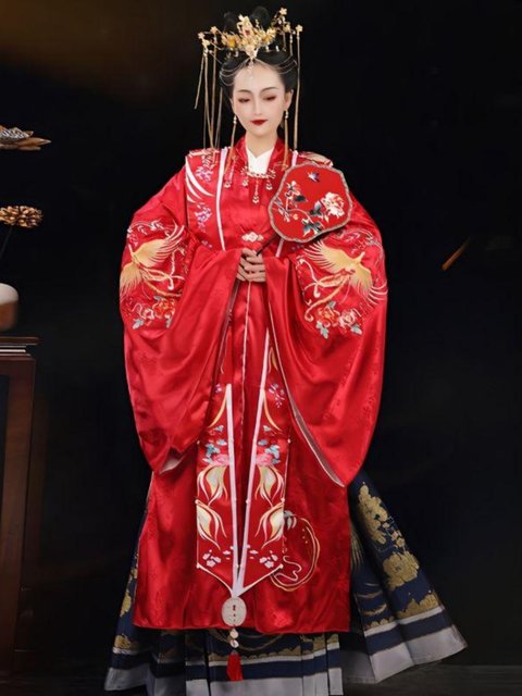 National style dragon and phoenix chanting Ming Dynasty Hanfu women's ...