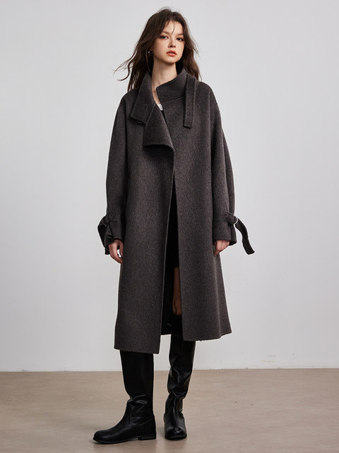 Basic House/Baijiahao Hepburn style high-end double-sided wool coat ...