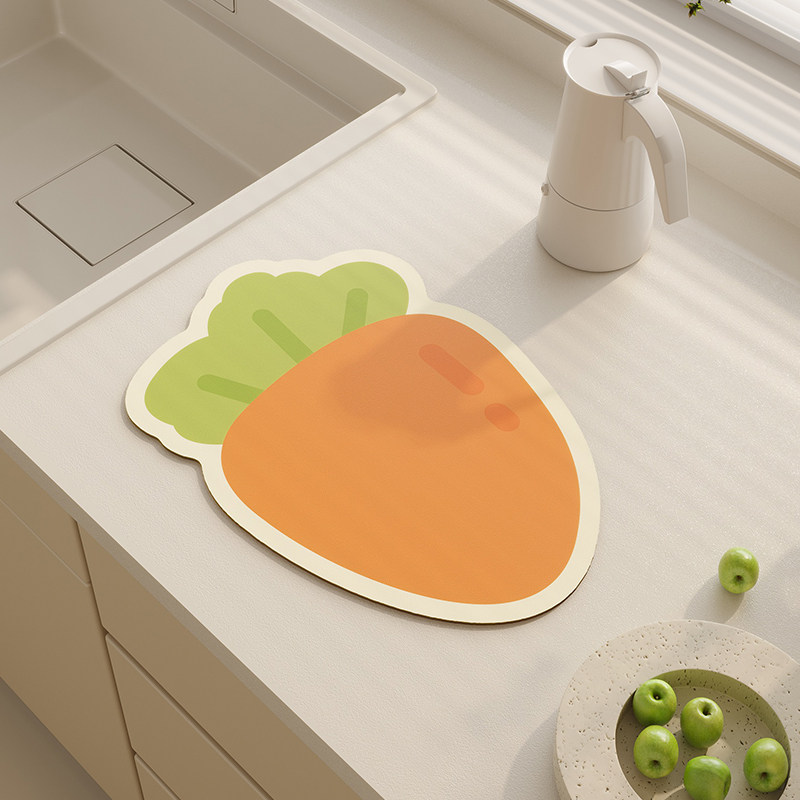 Vegetable Series Diatom Mud Absorbent Kitchen Drain Pad - Wash-Free ...