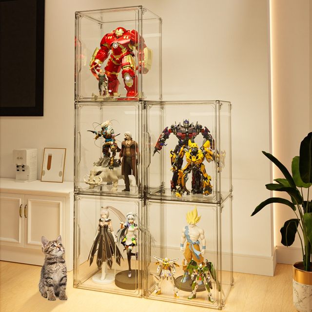 Blind box Gundam storage display stand Bubble Mart acrylic box model ...
