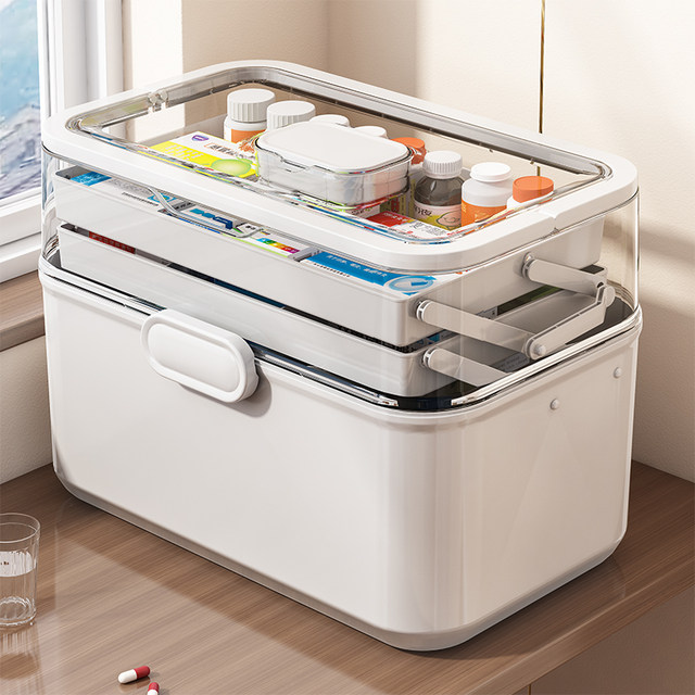 Household medicine box, household large-capacity medicine multi-layer ...