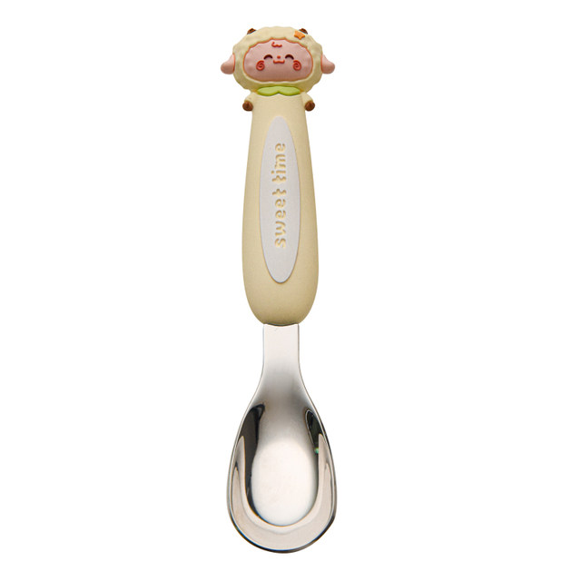 Cute children's spoon 316 stainless steel ingot baby spoon baby food ...