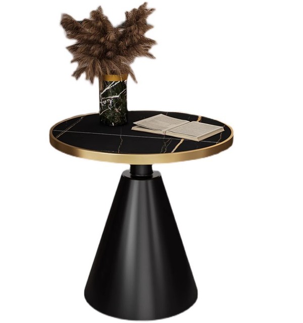 Nordic light luxury edges A round marble sofa corner, a few balcony ...