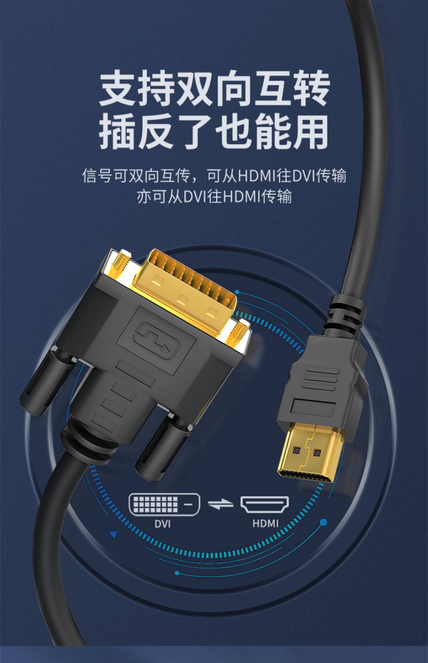 HDMI to VDI adapter monitor screen 4K high-definition cable computer ...