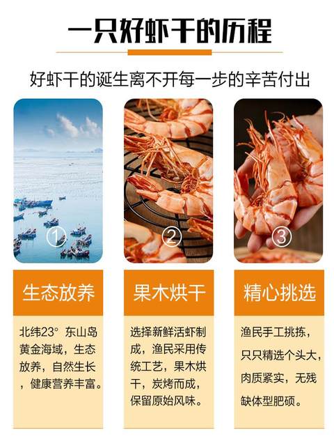 Diedao Haige 3644 Type Nine-Section Dried Shrimp in Bags, Ready-To-Eat ...