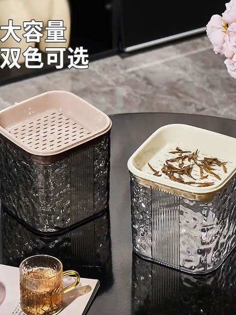 Light luxury desktop tea bucket small waste water bucket tea slag tank ...