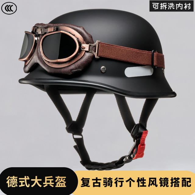 New national standard 3C certification retro motorcycle helmet scoop ...