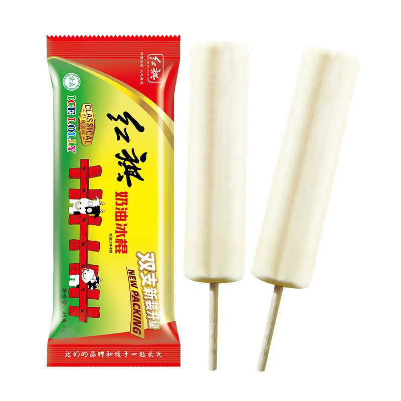 Hongqi Classic Cream Double Stick Ice Cream Popsicle