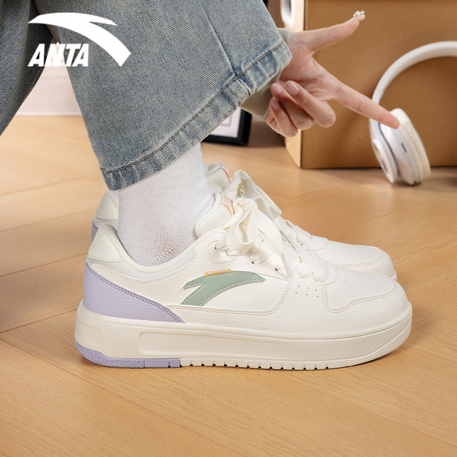 ANTA white shoes women's shoes flagship new autumn and winter official ...