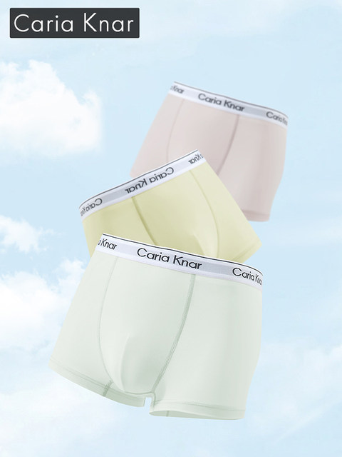 CariaKnar men's underwear ice silk style boys summer seamless boxer briefs boxer shorts thin section