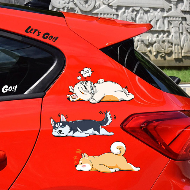 Creative Cartoon Fun Dog Car Sticker Pet Dog Car Sticker Personalized ...