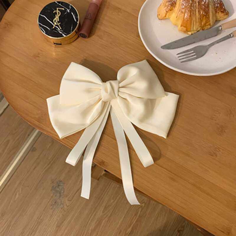 Big bow ribbon hairpin for women 2024 new summer high-end back head top ...