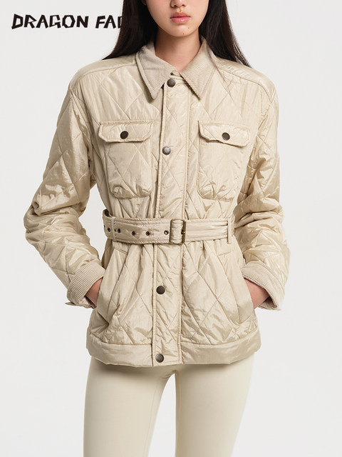 Dragon Face DRAGON FACE Spliced Corduroy Collar Hunting Jacket Casual ...