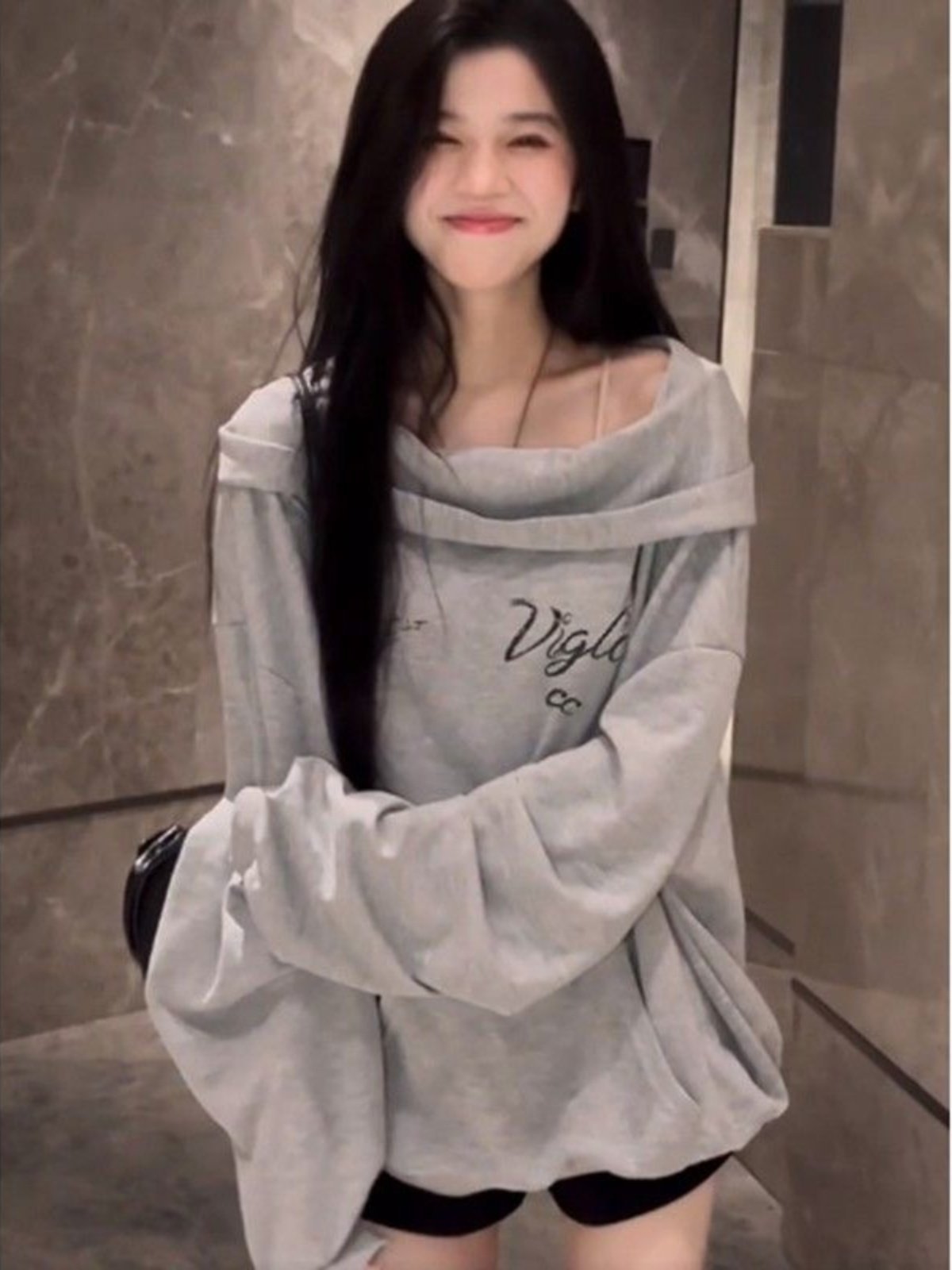 Guo Chao's letter hooded sweater female spring and autumn and winter ...