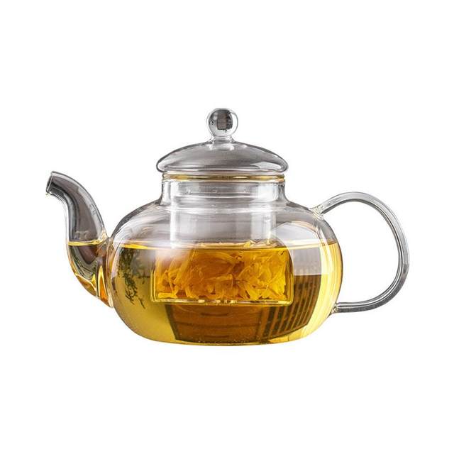 Glass teapot high temperature and thick glass kettle can heat the ...