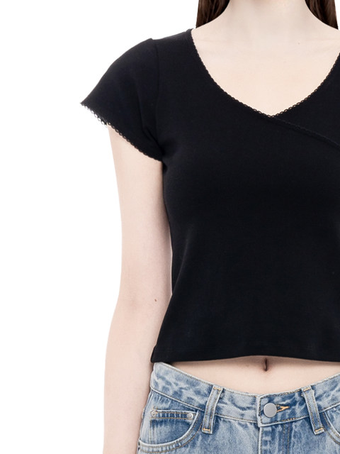 BM top Sweet and spicy top design feel 2024 new female short -sleeved ...