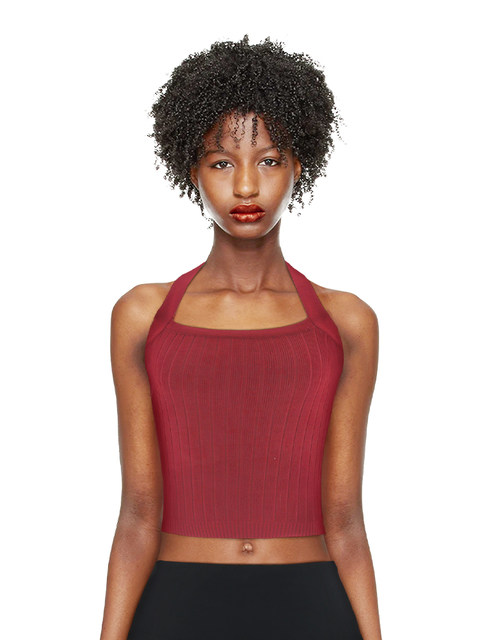 BM top suspender vest short navel-exposed base shirt sweet and spicy ...