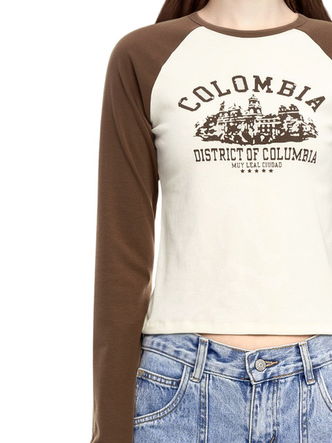 BM top long -sleeved T -shirt female 2024 new autumn and summer collar ...