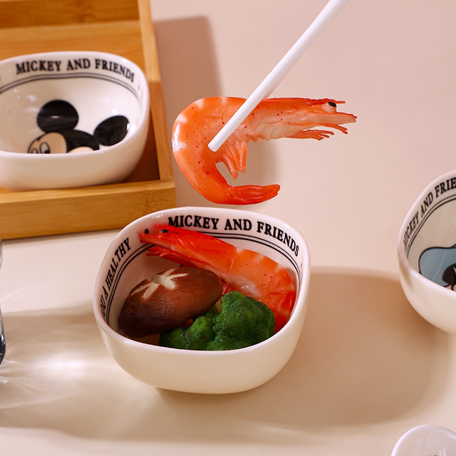 Disney Mickey Minnie Donald Duck Daisy Ceramic Flavor Dishes 2 Pack