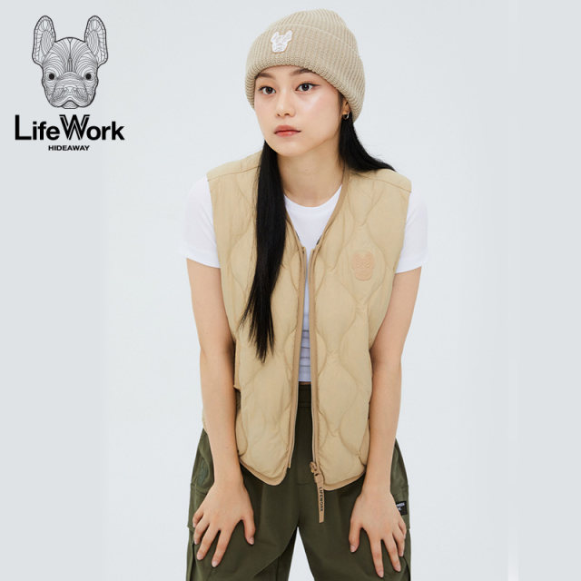 LIFEWORK HIDEAWAY Korean style thin down vest for women, loose and ...