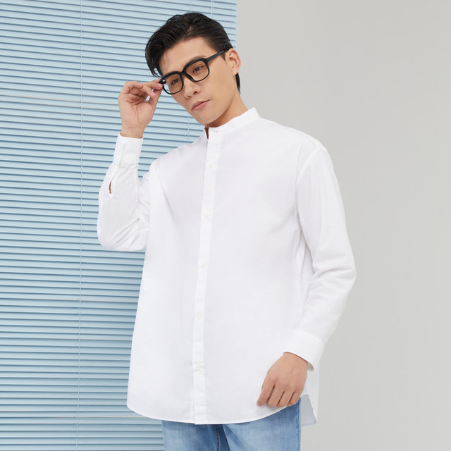 Youngor men's long-sleeved shirt autumn and winter new official ...