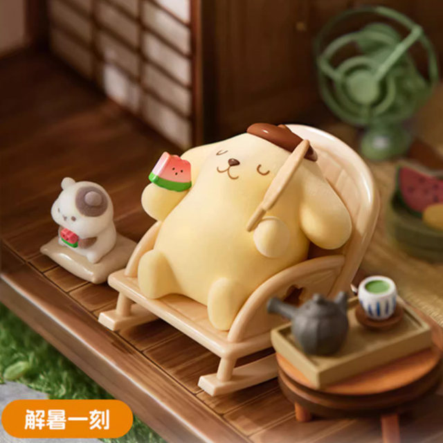 Genuine MINISO Pudding Dog Childhood Seasons Series Blind Box Flocking ...