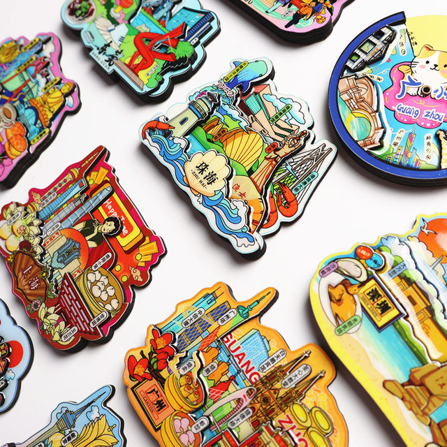 City refrigerator magnets Beijing Changsha Wuhan Qingdao Sanya ...
