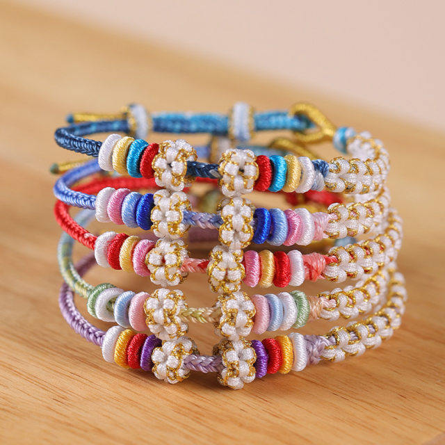 2024 new hand-woven hand rope semi-finished wearable beads transfer ...