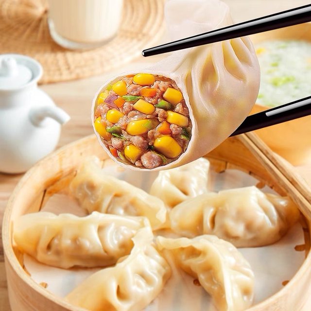 Missing steamed and fried dumplings, three fresh pork, corn and ...