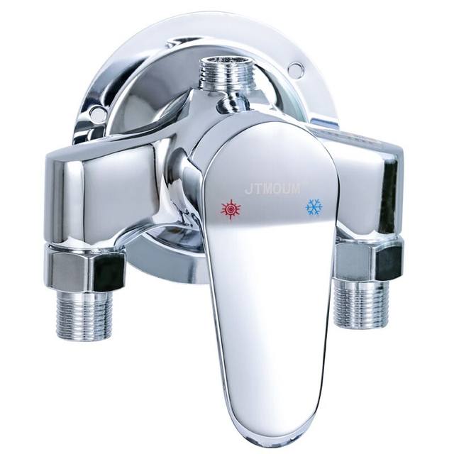 All-copper exposed shower faucet hot and cold mixing valve bath switch ...