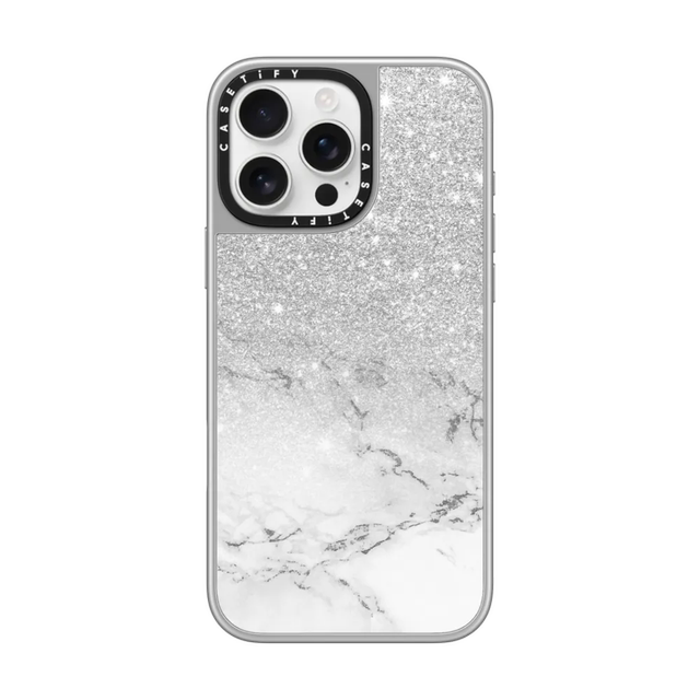 Spot CASETiFY silver gray glitter marble pattern suitable for Apple ...