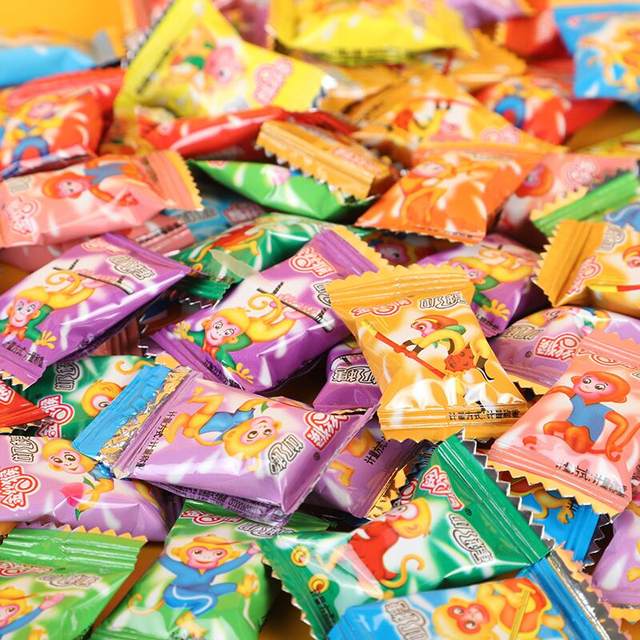 Authentic golden monkey cylindrical square original toffee childhood ...