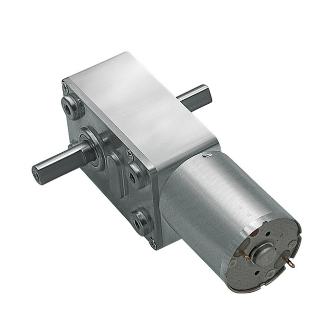 JGY-370 dual-axis micro-small DC reduction turbine worm high torque motor 12v24v speed ...