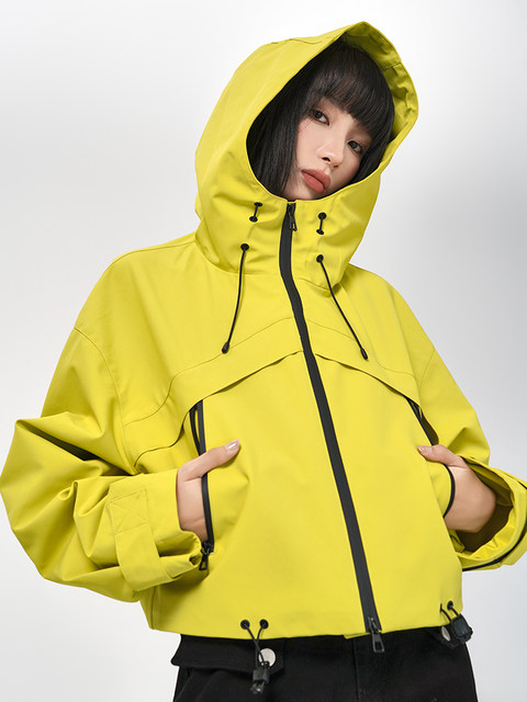 LOUZING Outdoor Shock Clothes Women's 2025 Spring New Pink Hooded ...