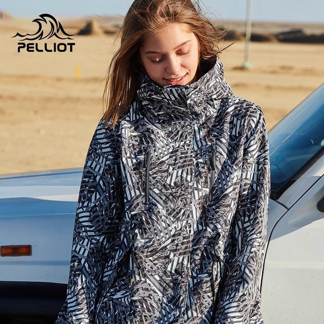 Pelliot outdoor jacket women's autumn windproof jacket mid-length waterproof mountaineering jacket