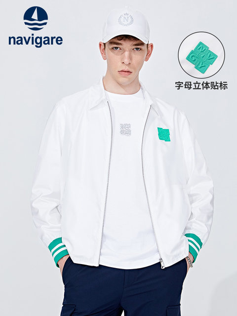 Navigare Italian small sailing leisure white jacket men's spring new ...