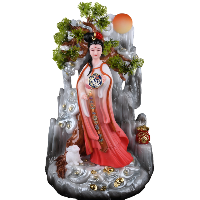 Moon Palace Chang'e Taiyin Star Lord Chang'e Jade Rabbit Statue Laurel ...