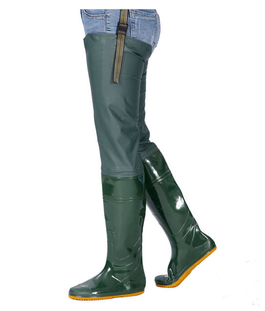 Men's and Women's Over-The-Knee High Waterproof Waders, Rain Boots ...