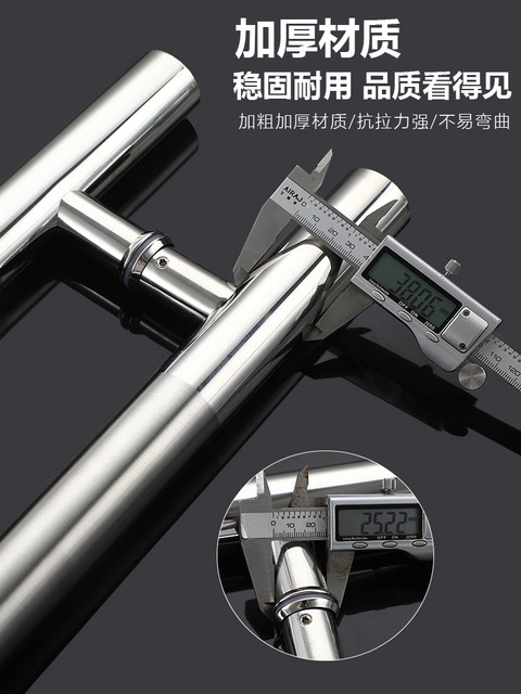 Glass Gate Pull Hand 304 Stainless Steel Stewed Door Hands Frameless ...