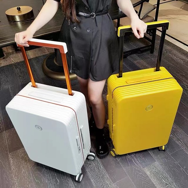SGG wide trolley suitcase women's 24-inch trolley case men's aluminum ...
