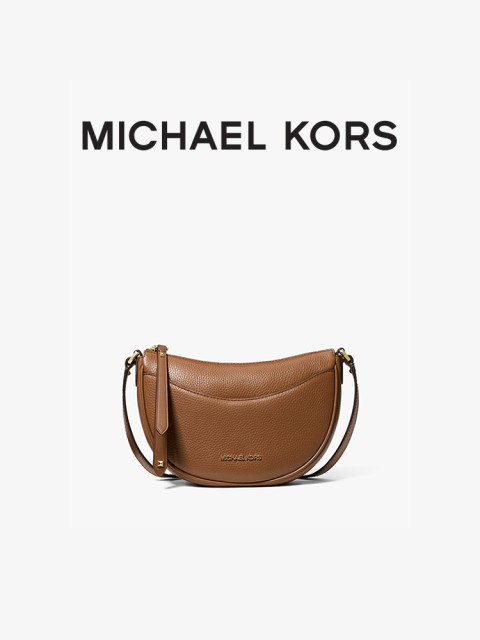 MICHAEL KORS Ole MK Dover Women's Small Leather Crossbody Half Moon Bag
