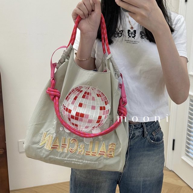 ballchain bag eco-friendly shopping bag shoulder women's large capacity ...