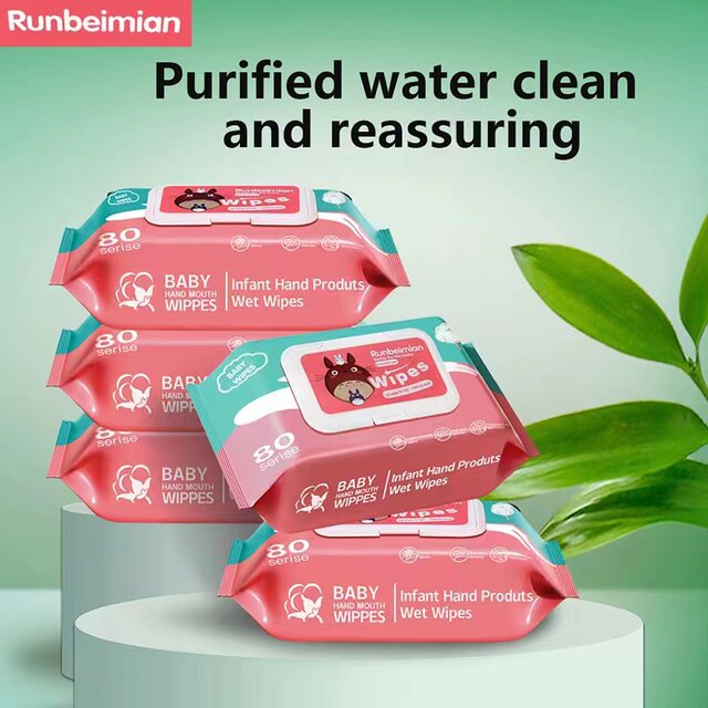 80 large pack of wet wipes for infants and young children, special wet ...